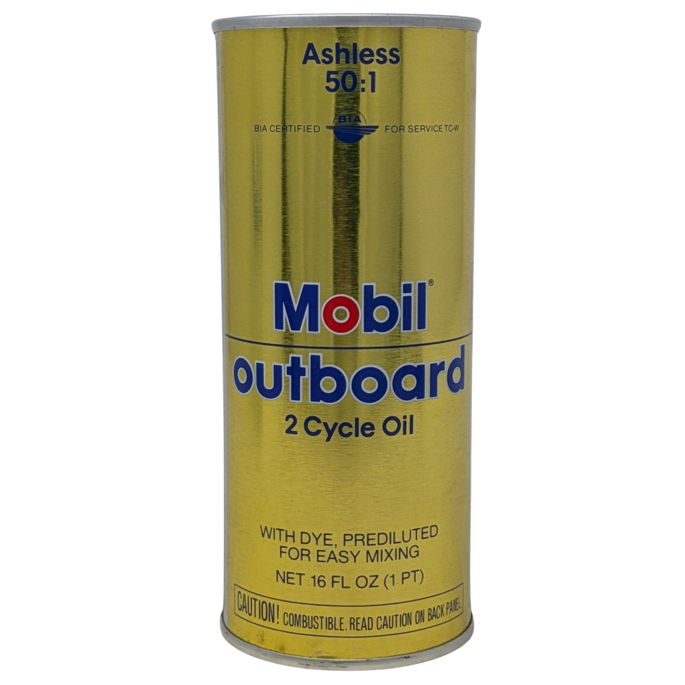 Mobil Outboard 2 Cycle Oil 16oz Can - Parry's Vintage