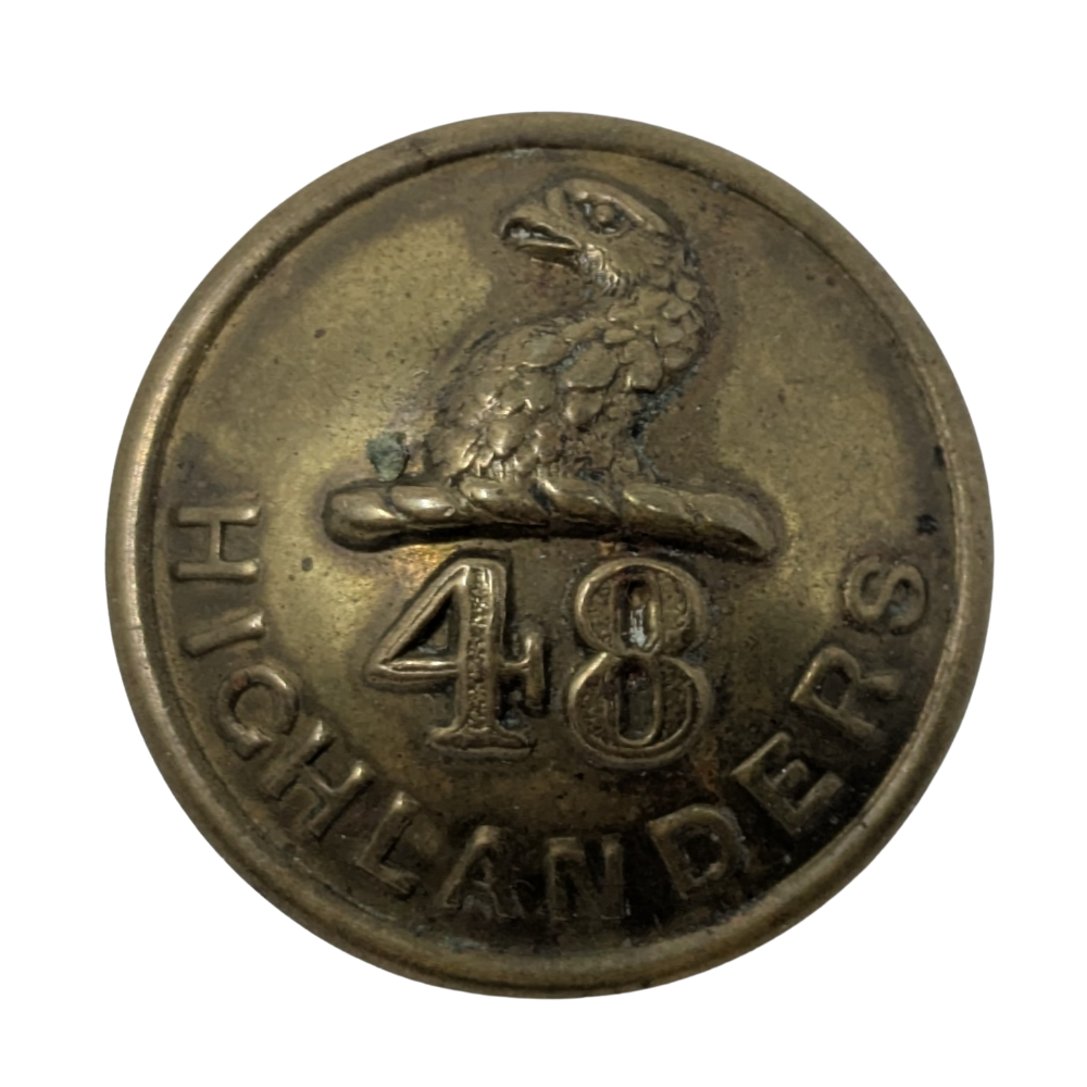 48th Highlanders Brass Button - Parry's Vintage