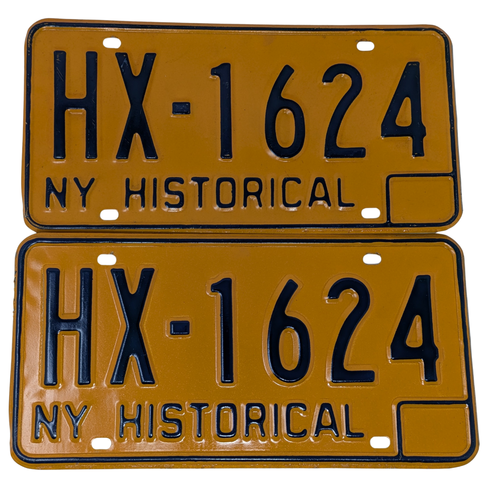 Pair of New York Historical License Plates - Parry's Vintage
