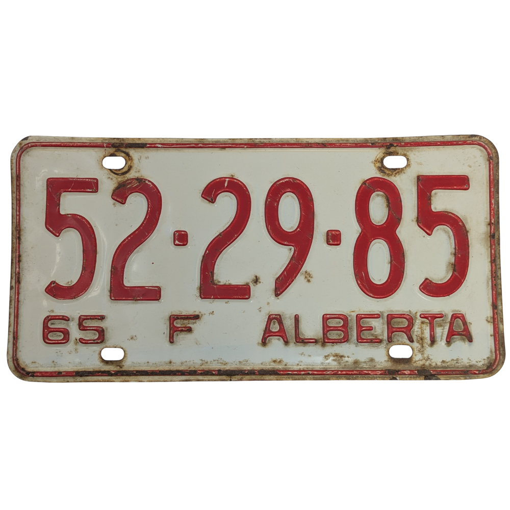 1965 Alberta License Plate - Parry's Vintage