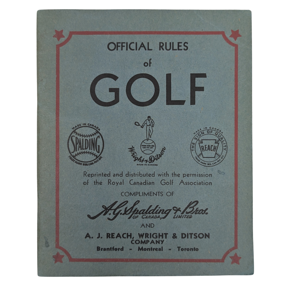Spalding Official Rules of Golf - Parry's Vintage