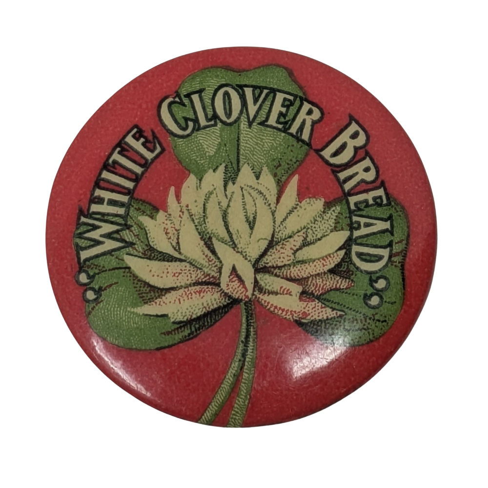 White Clover Bread Pinback - Parry's Vintage