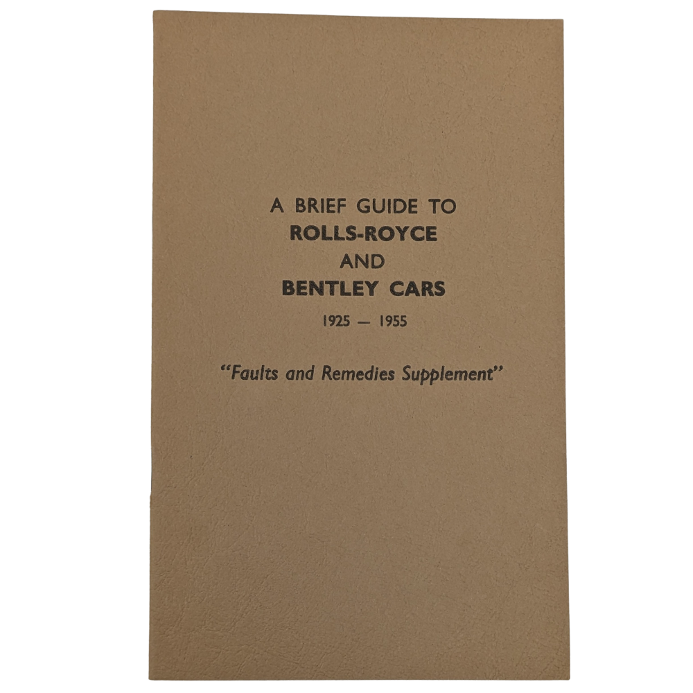 1925-1955 A Brief Guide to Rolls-Royce and Bentley Cars - Parry's Vintage