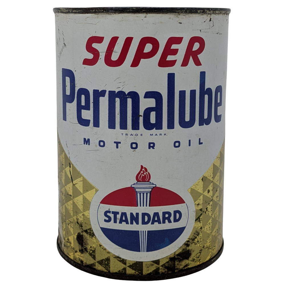 Standard Super Permalube Motor Oil Quart Can - Parry's Vintage